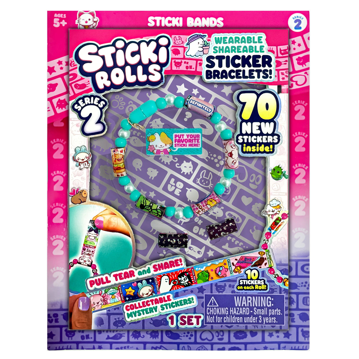 Buy Sticki Rolls Sticki Bands Series 2 | Wearable & Shareable Sticker ...